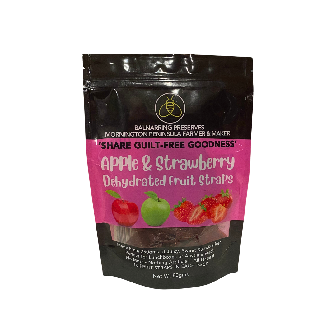 Apple & Strawberry Fruit Strap | Balnarring Preserves